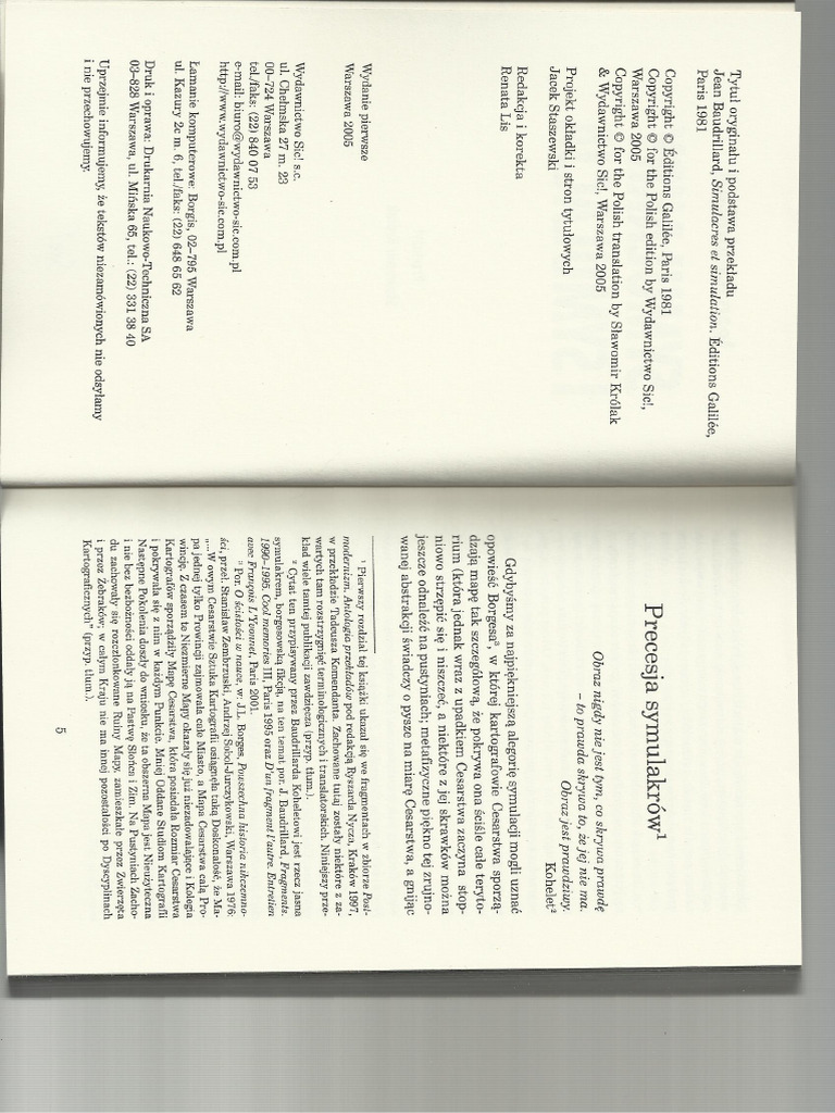 Symulakry I Symulacja | PDF