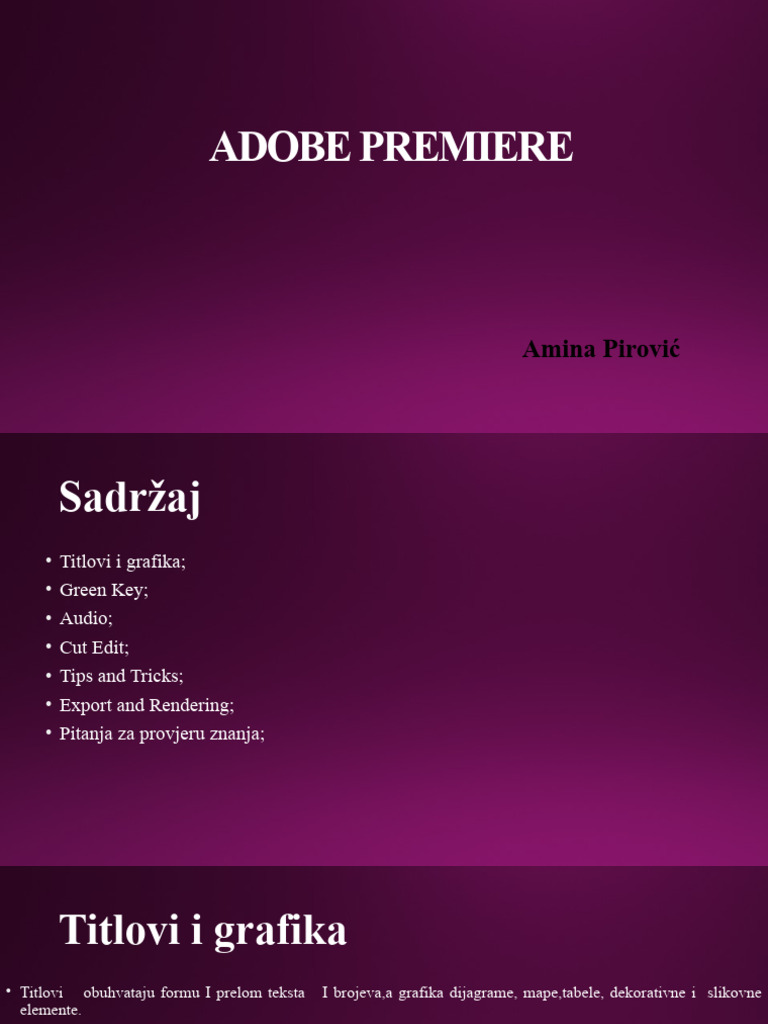 Adobe Premiere PPT 4 | PDF