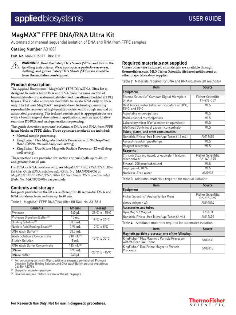MAN0015877_MagMAX_FFPE_DNA_RNA_Ultra_UG(2) | PDF