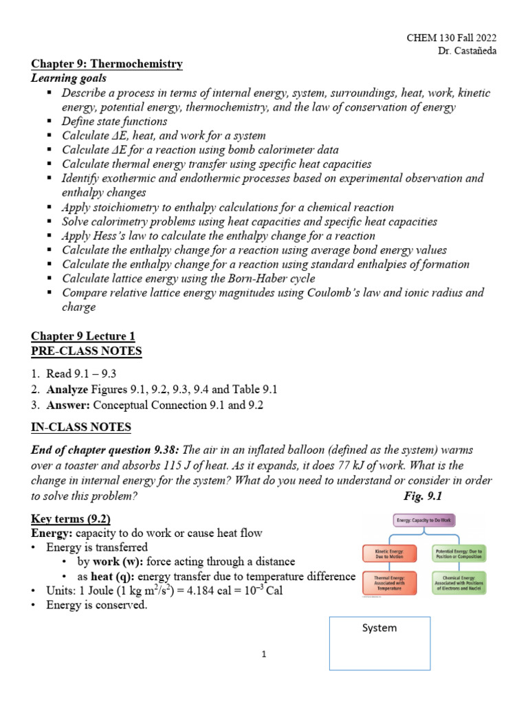 CH 9 Lecture Outline FA22 | PDF