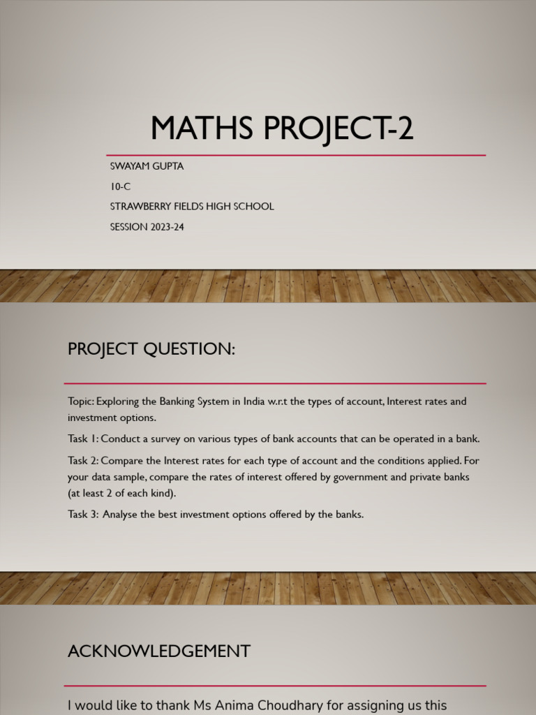 Maths Project2 | Download Free PDF | Investing | Banks