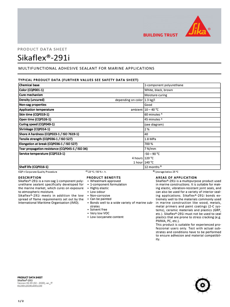 Sikaflex - 291i | PDF