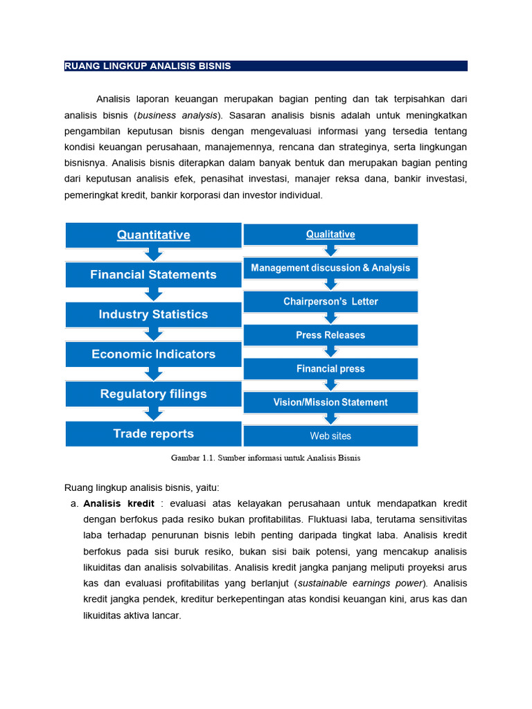 Ruang Lingkup Analisis Bisnis | PDF