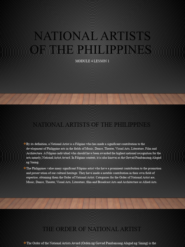 National Artists of The Philippines MOD 4 PPT 2 | PDF | The Arts ...