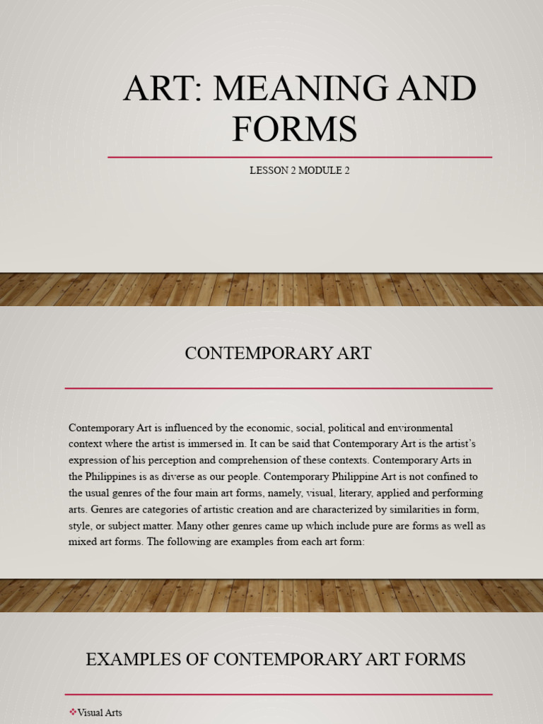 Art Forms MOD 2 | PDF