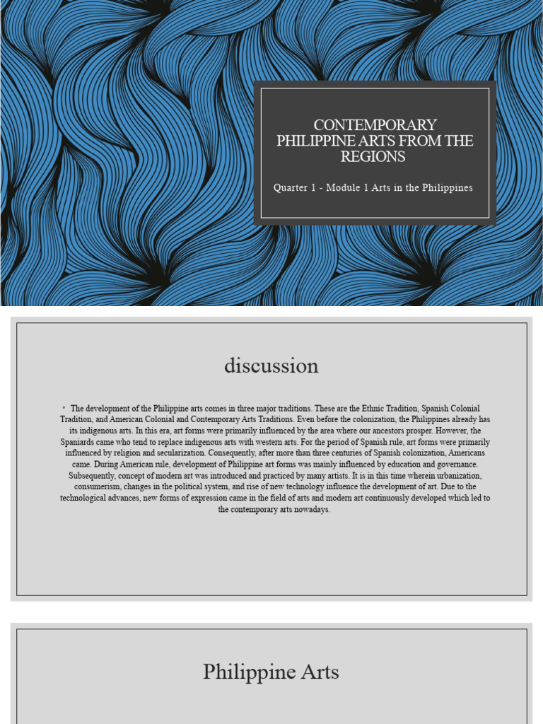 Contemporary Philippine Arts From The Regions MOD 1 PPT 2 | PDF