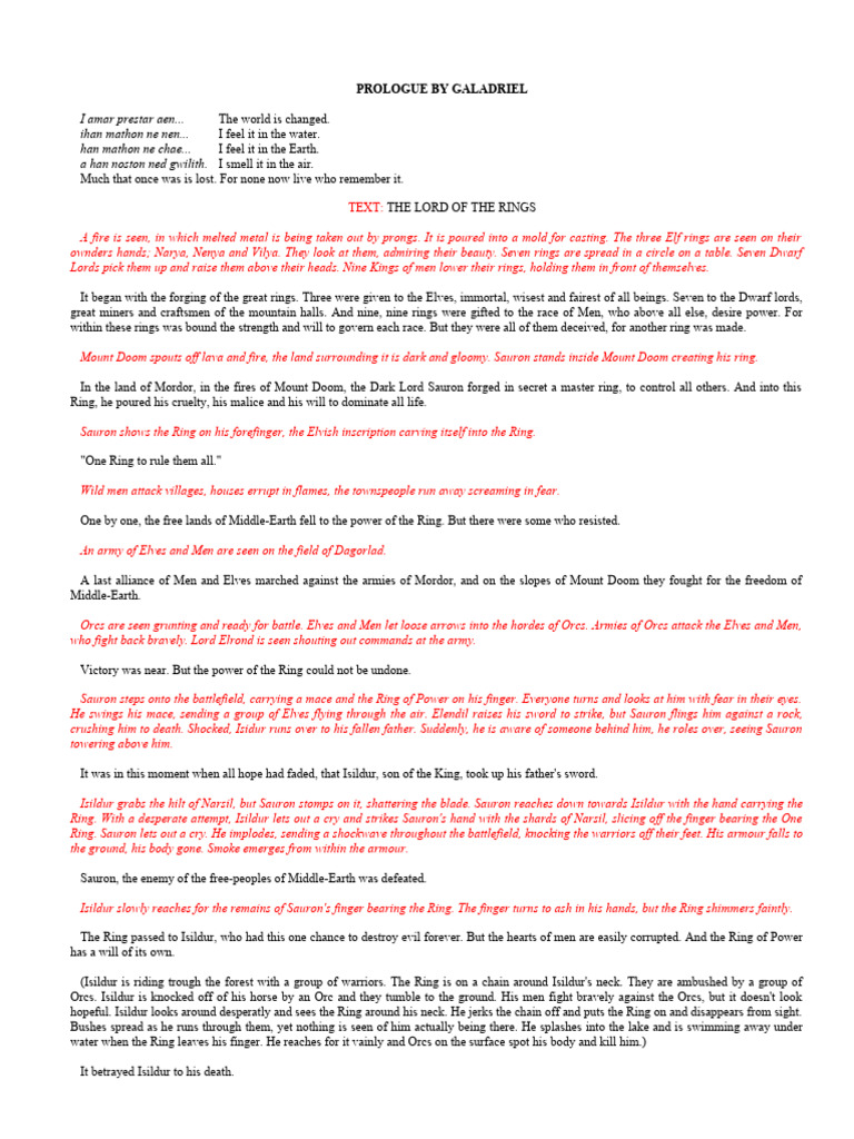 FR Script | Download Free PDF | Bilbo Baggins | Hobbit FR Script | Download Free PDF | Bilbo Baggins | Hobbit