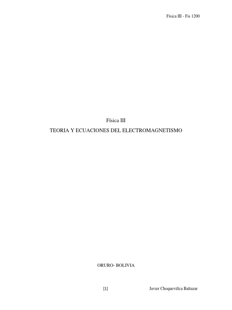 Fisica Iii Javier Choquevillca Baltazar | PDF