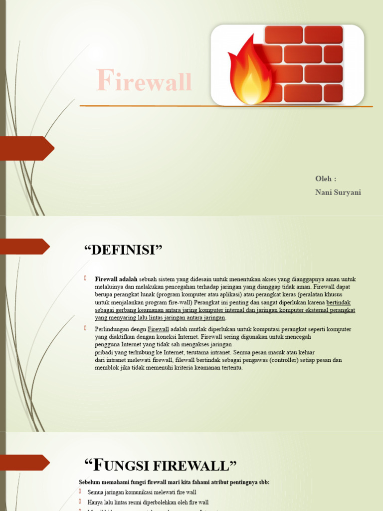 Pengertian Dan Fungsi Firewall | PDF | Teknologi & Rekayasa
