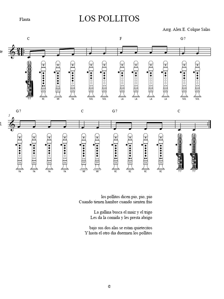 Los Pollitos Flauta | PDF