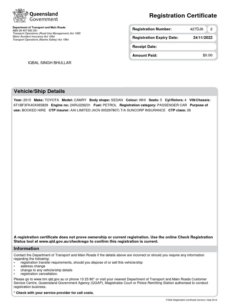 Registration Certificate | PDF