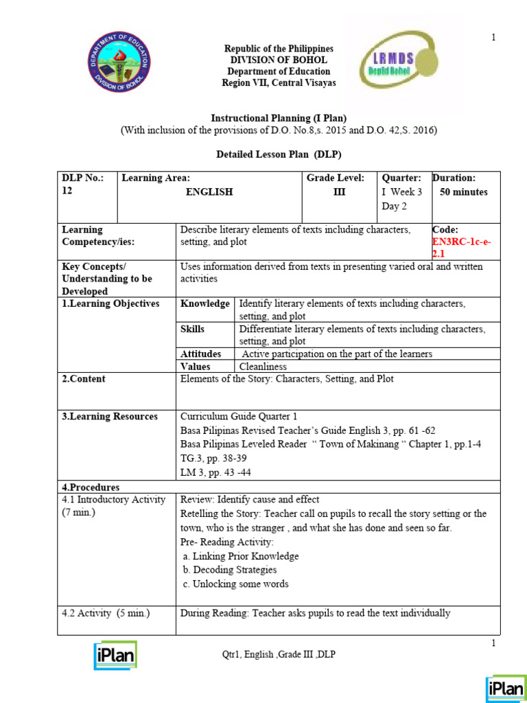 ENGLISH3 Q1 Week3 Day2 | PDF | Lesson Plan | Teachers