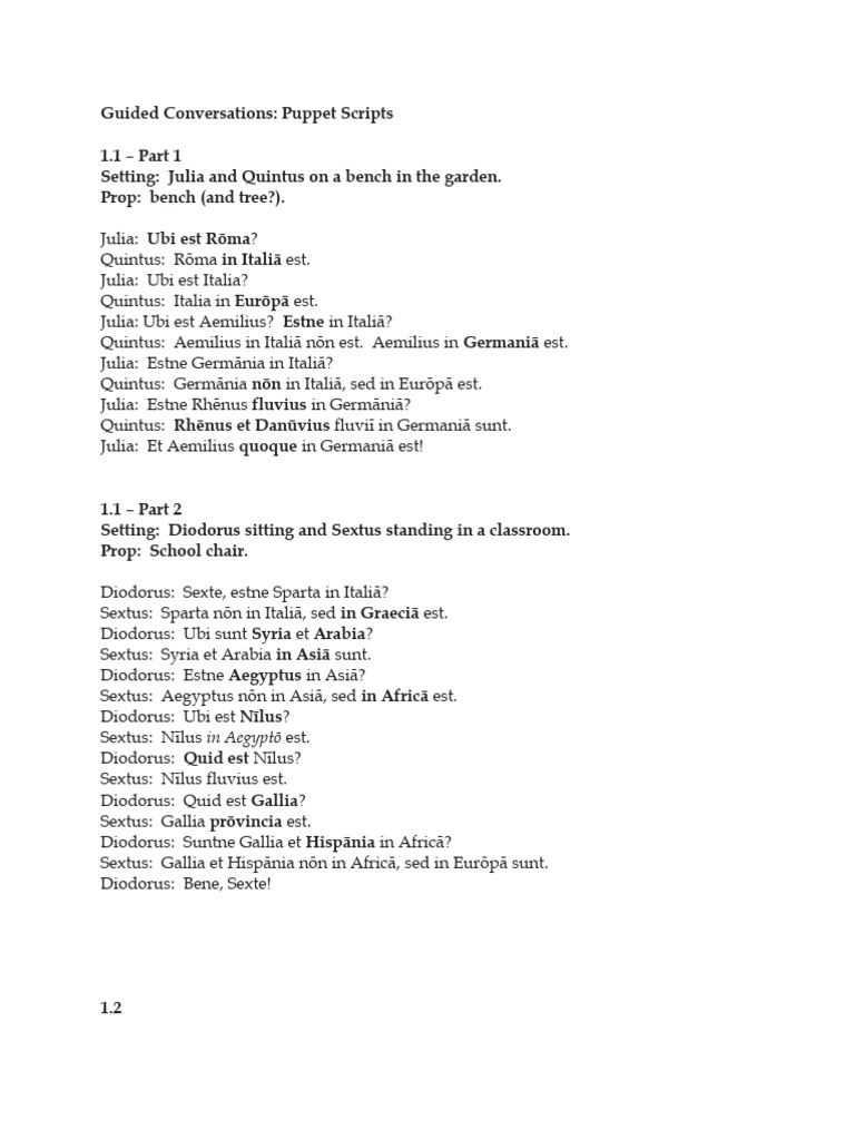 Guided Conversations - Puppet Scripts | PDF