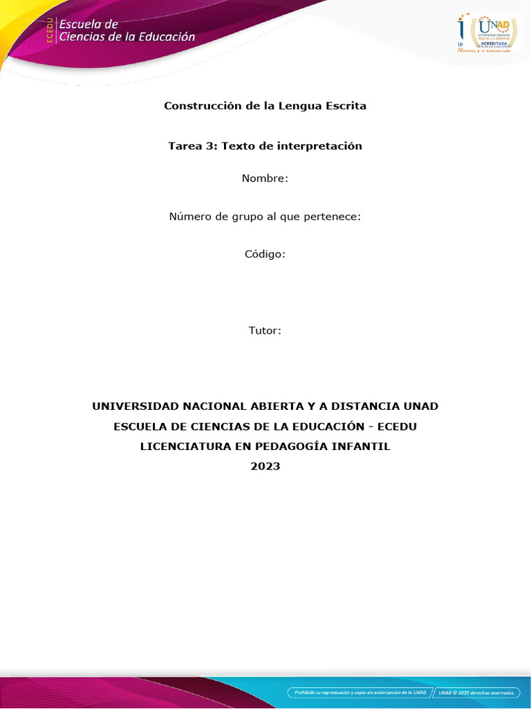 Formato Tarea 3 - Texto de Interpretación | PDF