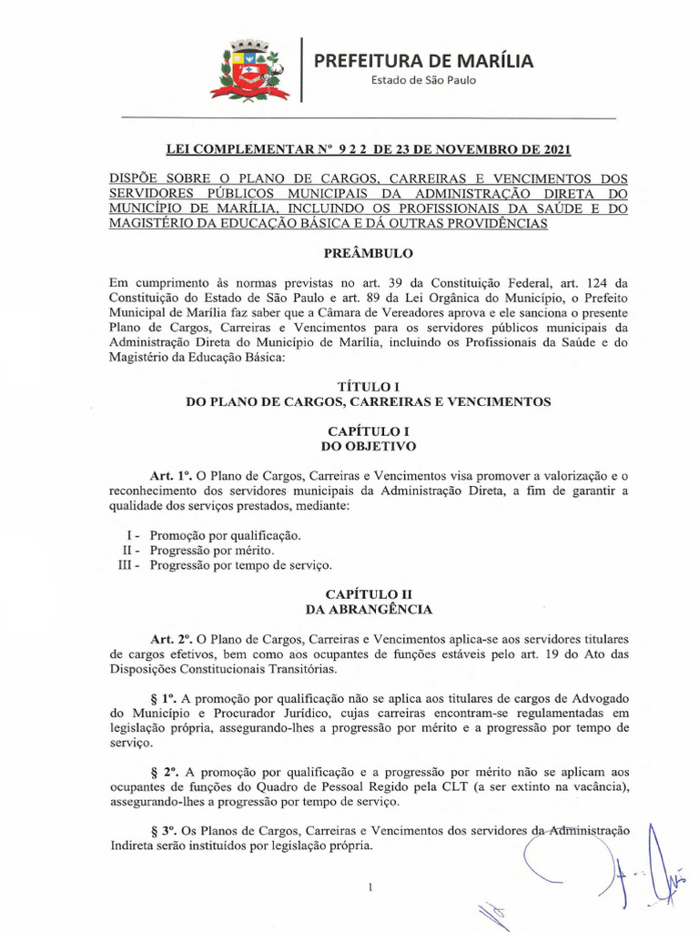 Lei - Complementar 922 2021 Original | PDF