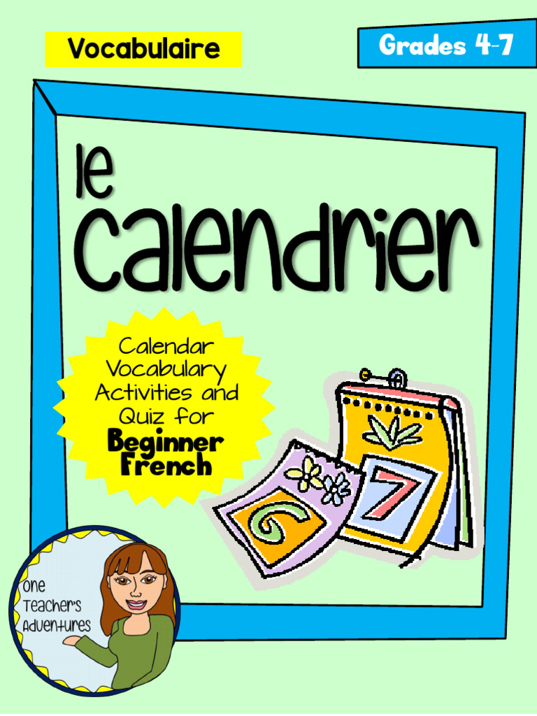 Calendrier: Vocabulaire | PDF