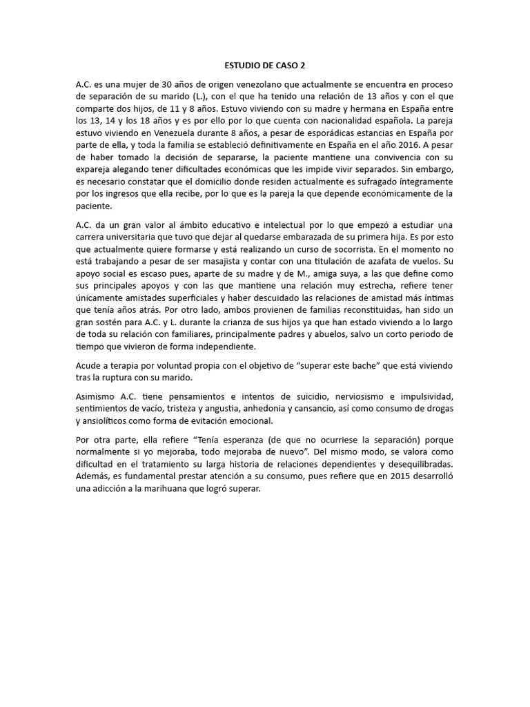 Estudio de Caso 2 | PDF | España | Sicología
