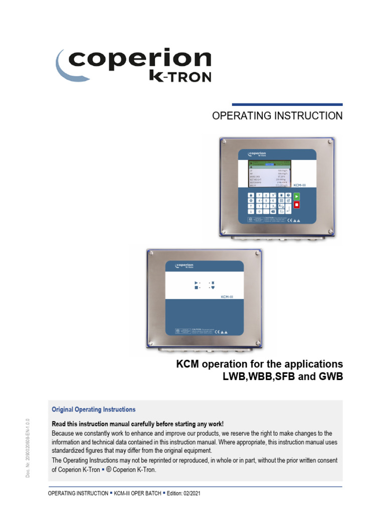 Manual KCM LLL Ktron | PDF