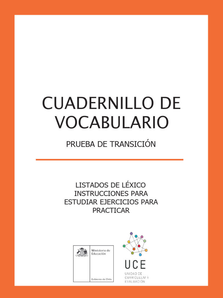 Cuadernillo de vocabulario | PDF