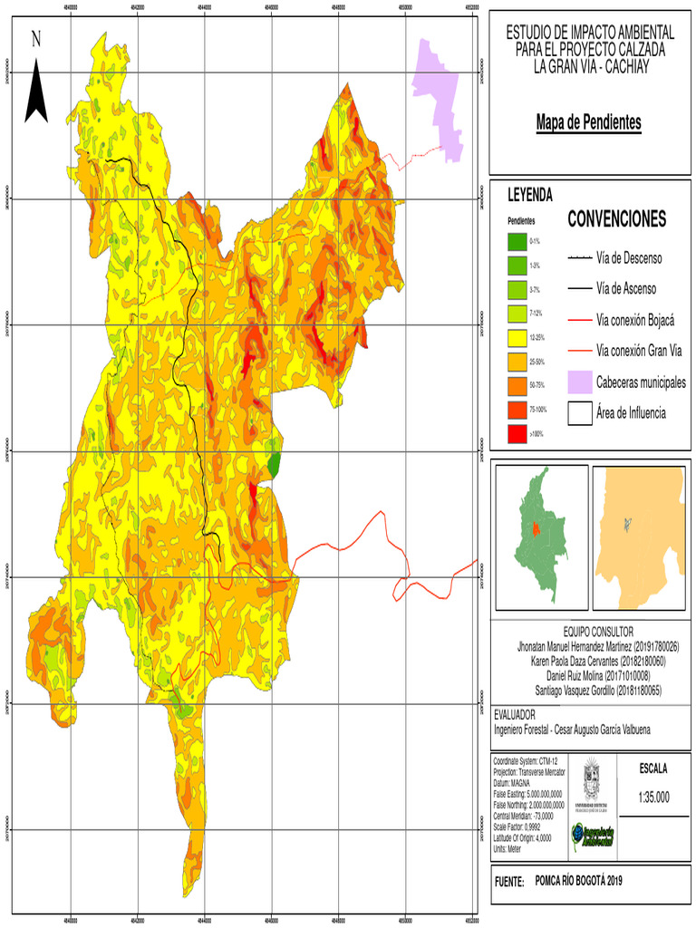 Mapa de Pendientes | PDF | Cartografía | Geodesia