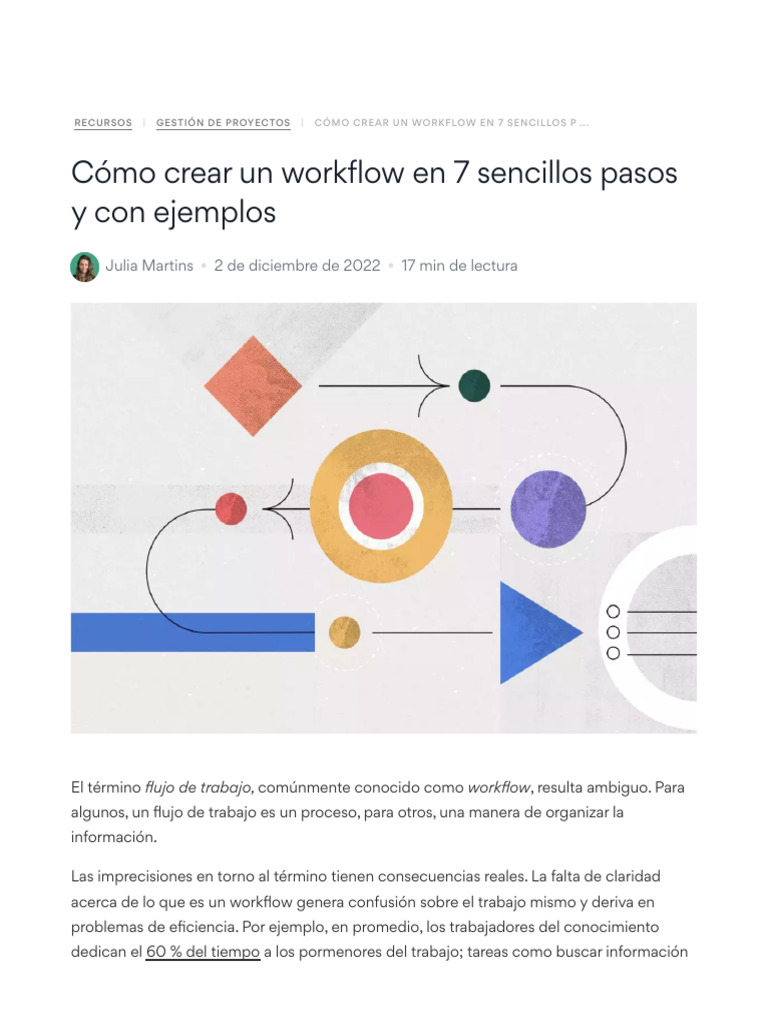 Cómo Crear Un Workflow en 7 Sencillos Pasos y Con Ejemplos (2022 ...