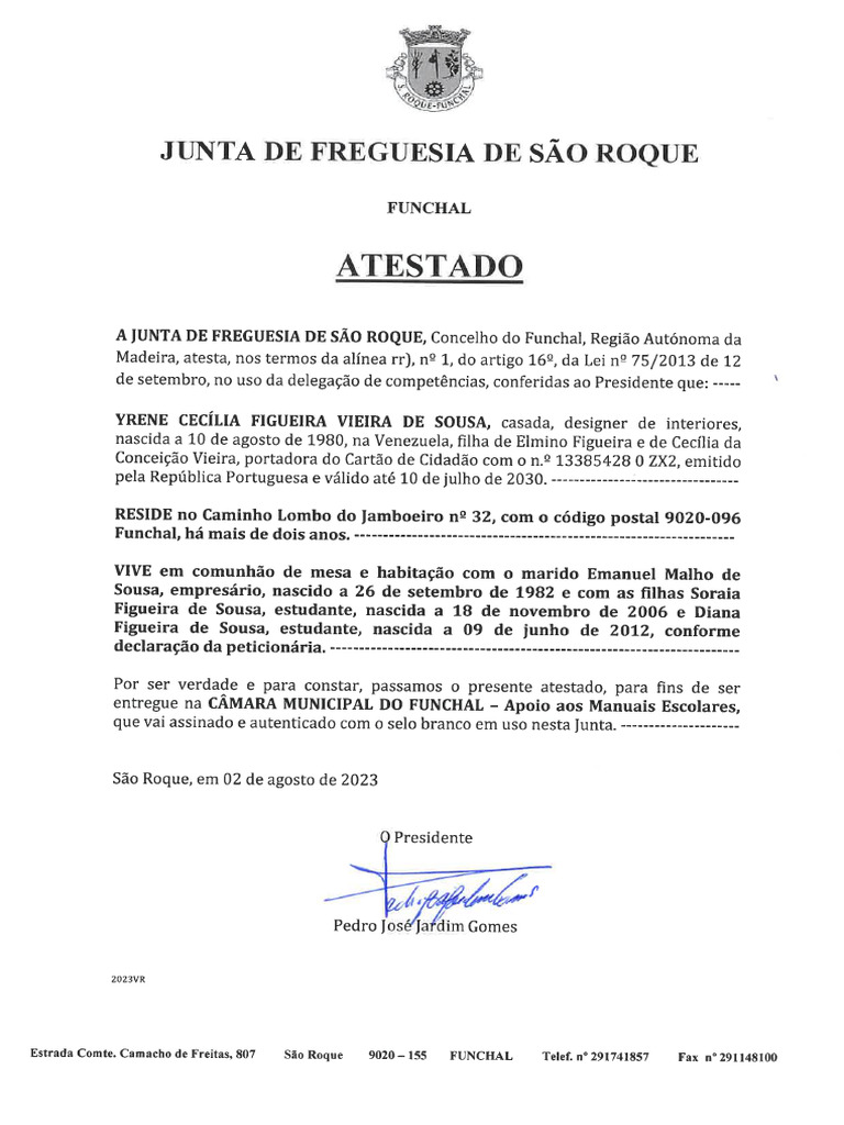 Atestado Yrene | PDF