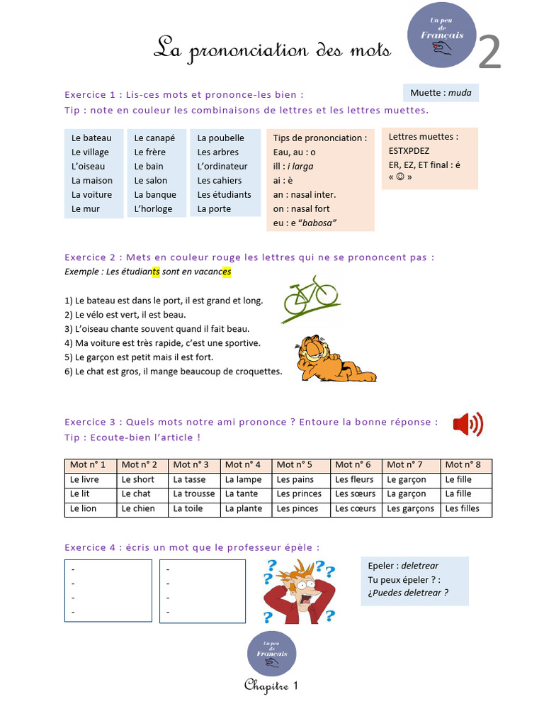 Exercices de prononciation française | PDF | Arts du langage et discipline