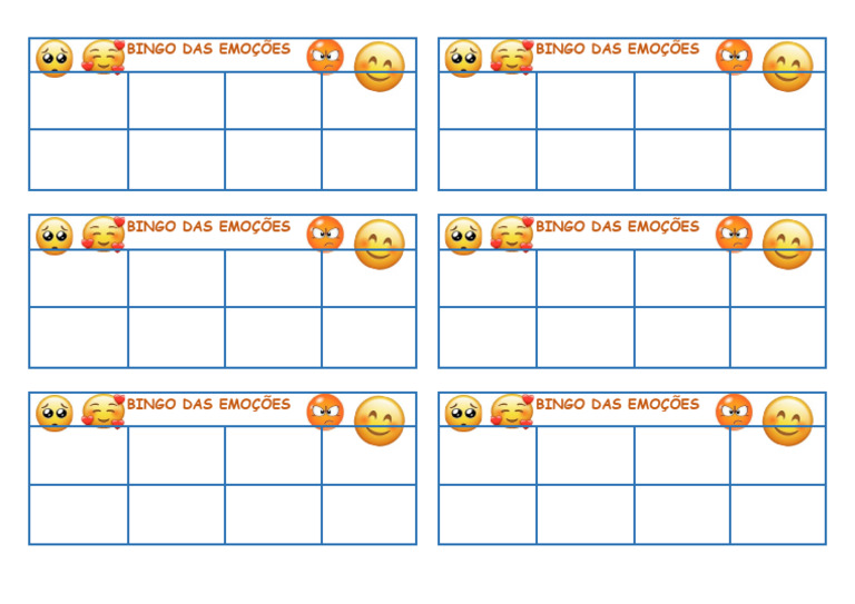 Bingo das Emoções Game Guide | PDF