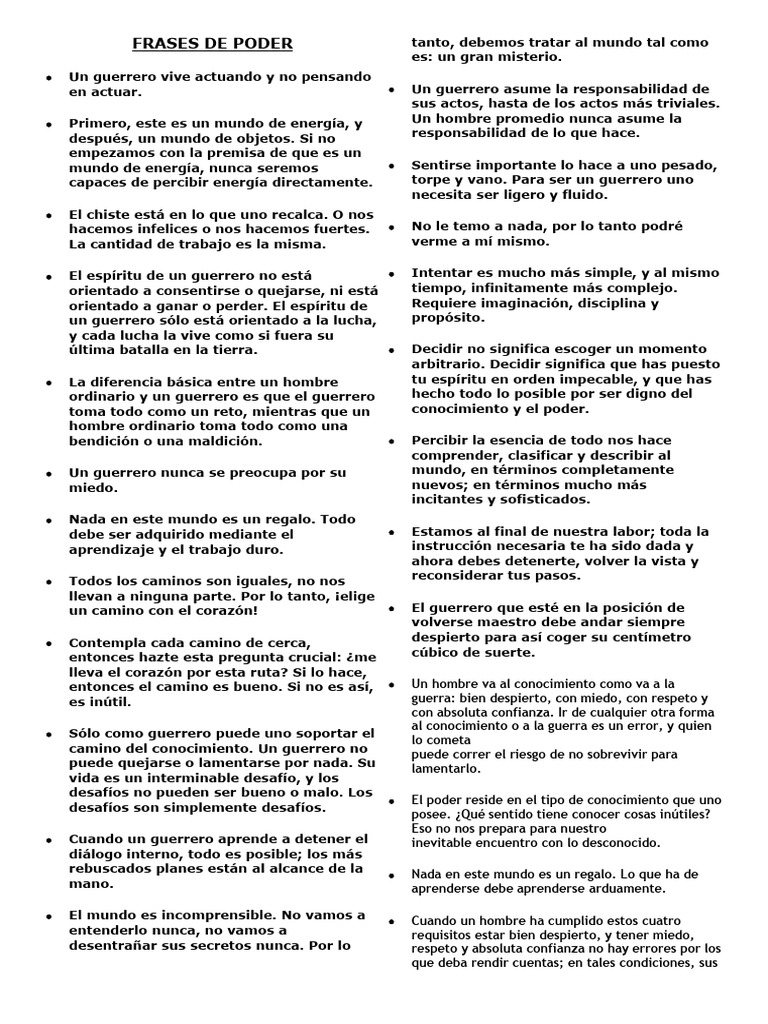 Frases de Poder | PDF | Conocimiento