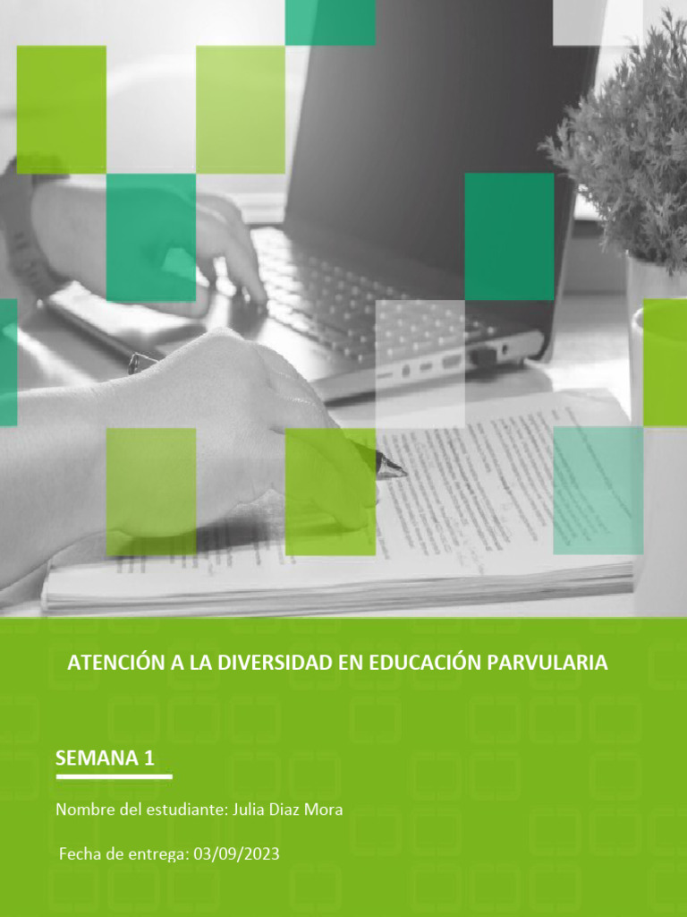 Atención a La Diversidad en Educación Parvularia Julia Diaz Mora Semana 1 | PDF | Educación de ...