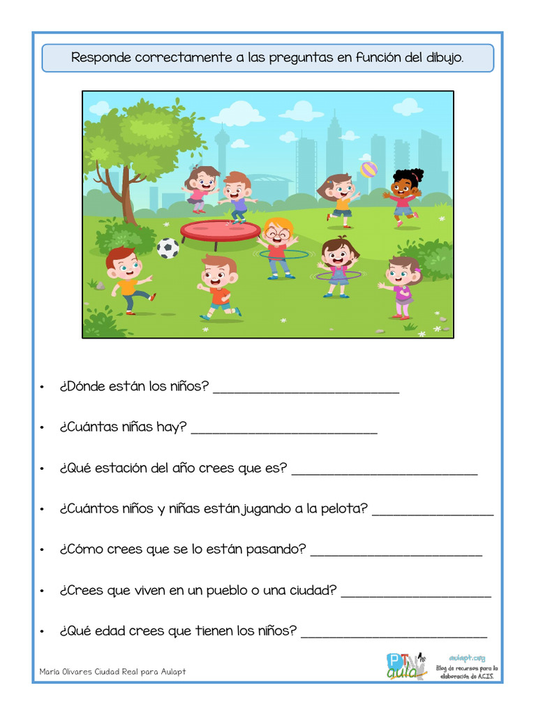 Comprension de Preguntas Con Imagenes | PDF