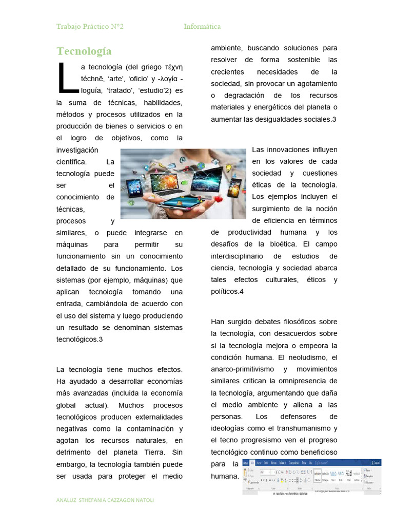 Tecnología informatica | PDF | Economias