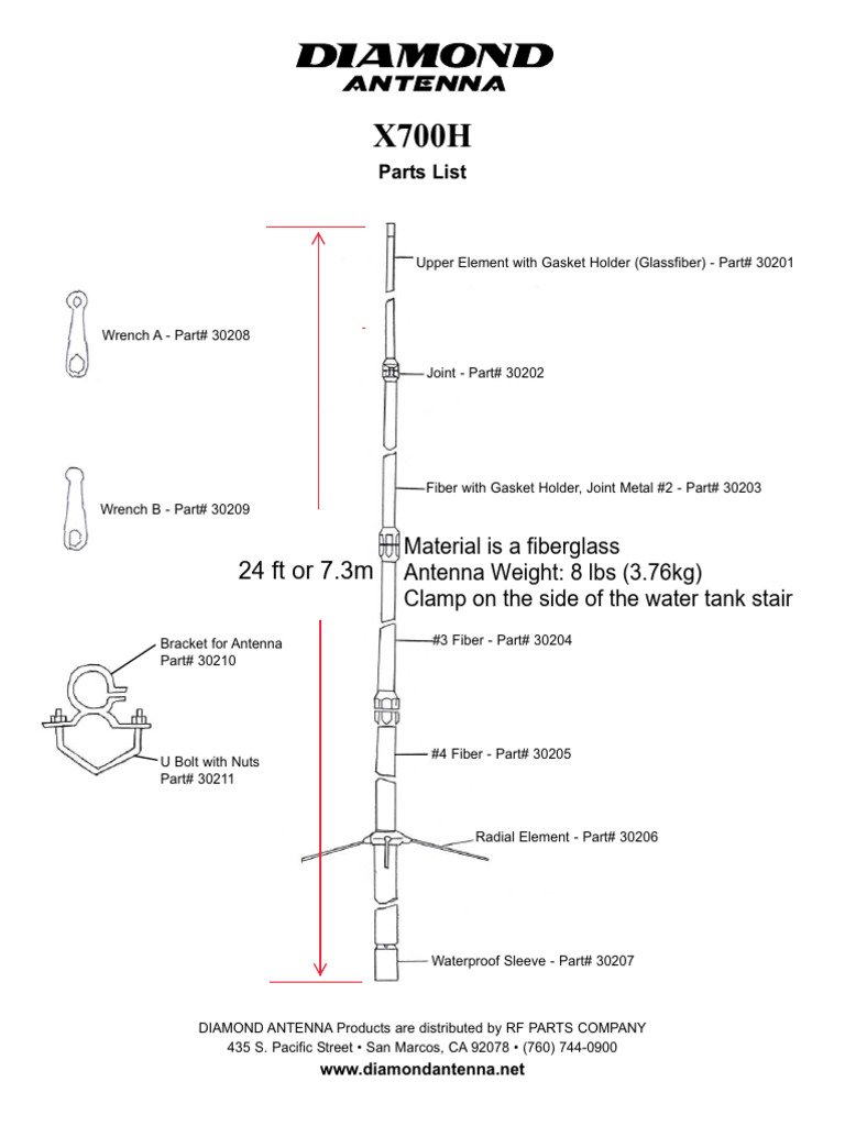X700H Antenna Specs | PDF