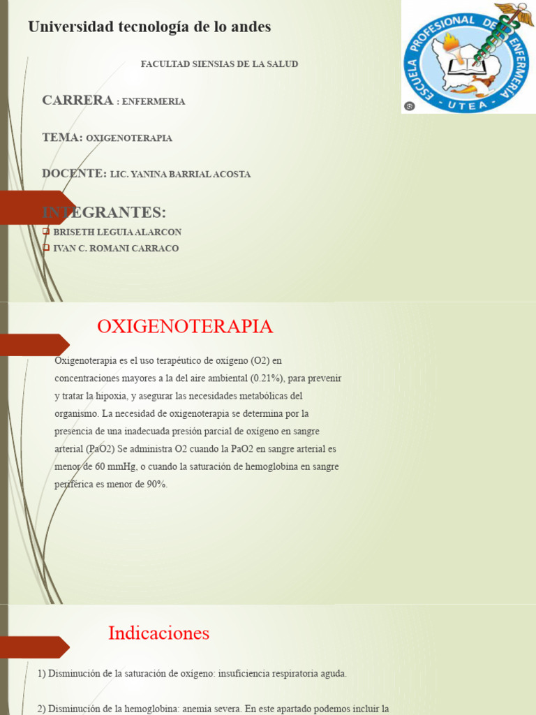 OXIGENOTERAPIA | PDF