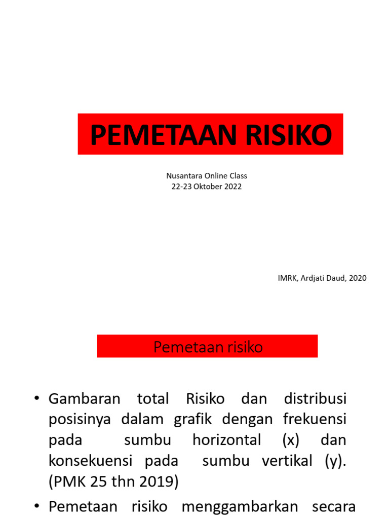 Pemetaan Risiko | PDF