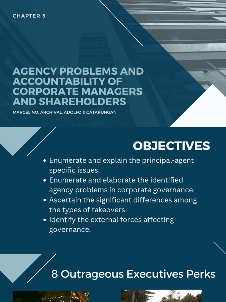 Agency Problems and Accountability of Corporate Managers and ...