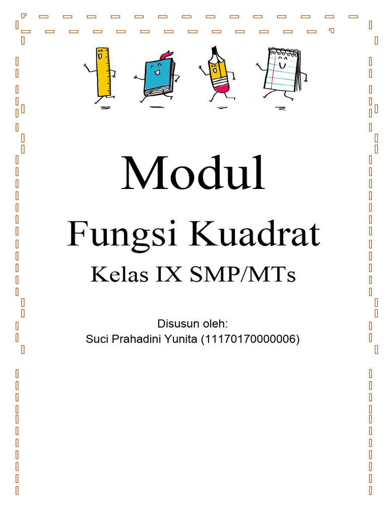 Modul Fungsi Kuadrat Kelas IX | PDF