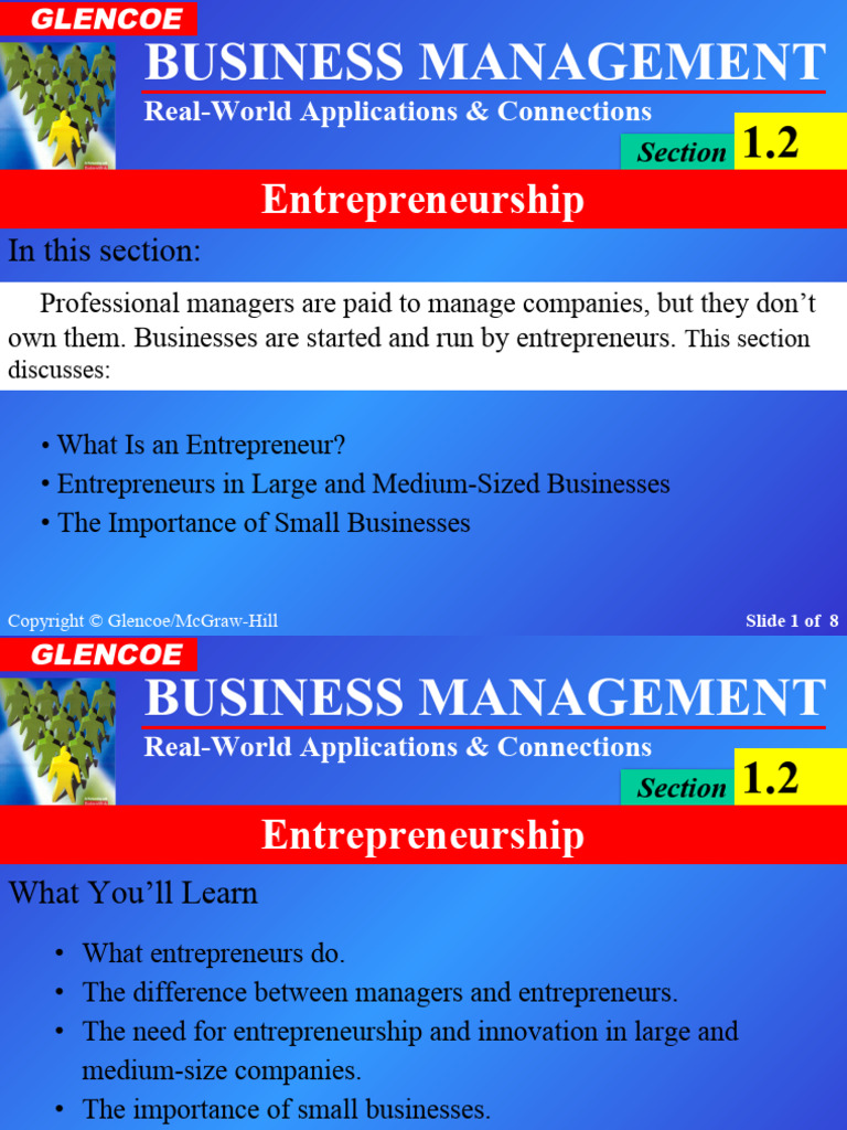 Business Management: Entrepreneurship | PDF