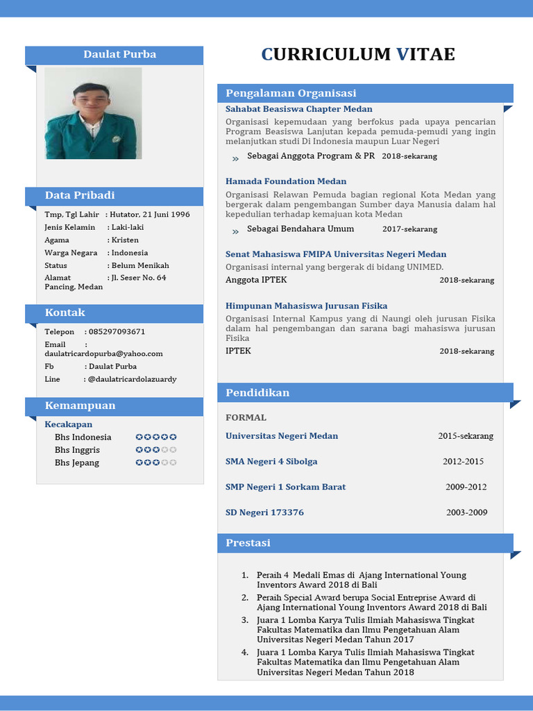 CV Daulat Purba S.PD | PDF | Seni