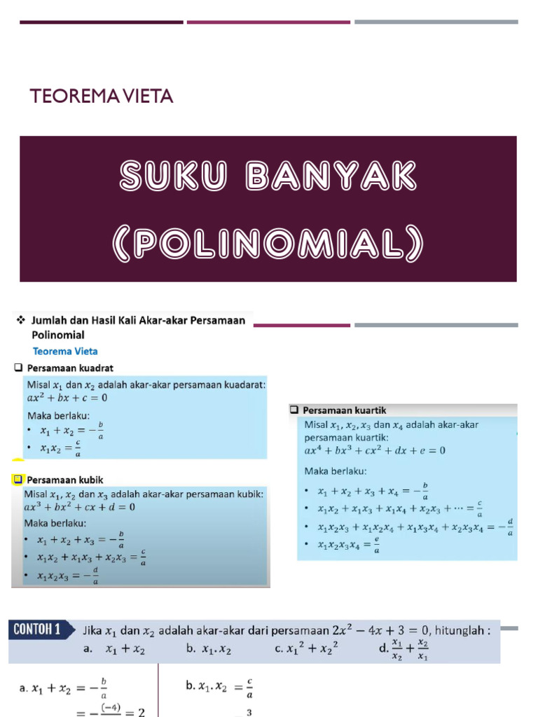 Teorema Vieta | PDF