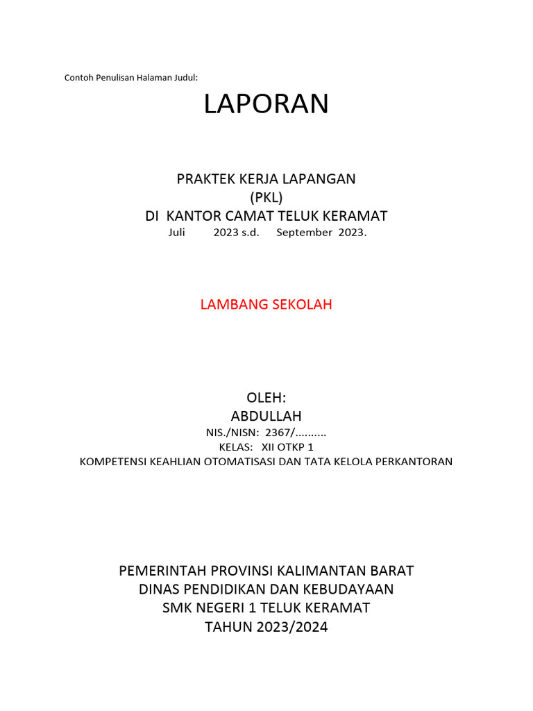 Penulisan Laporan PSG | PDF