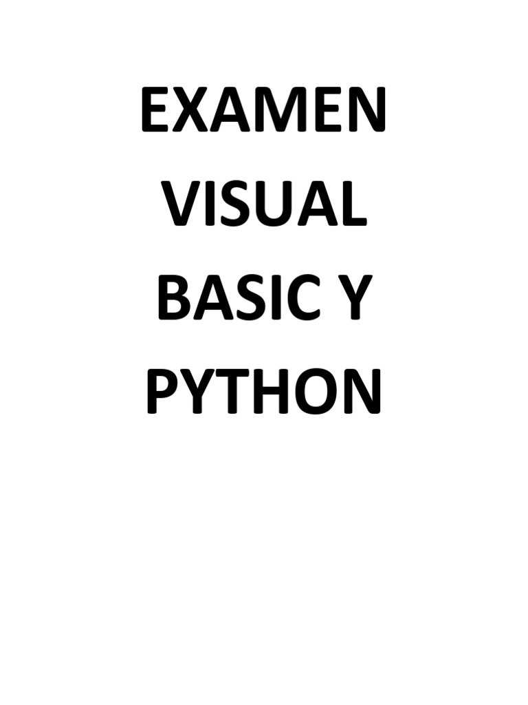 Códigos de Cálculo em Visual Basic e Python | PDF