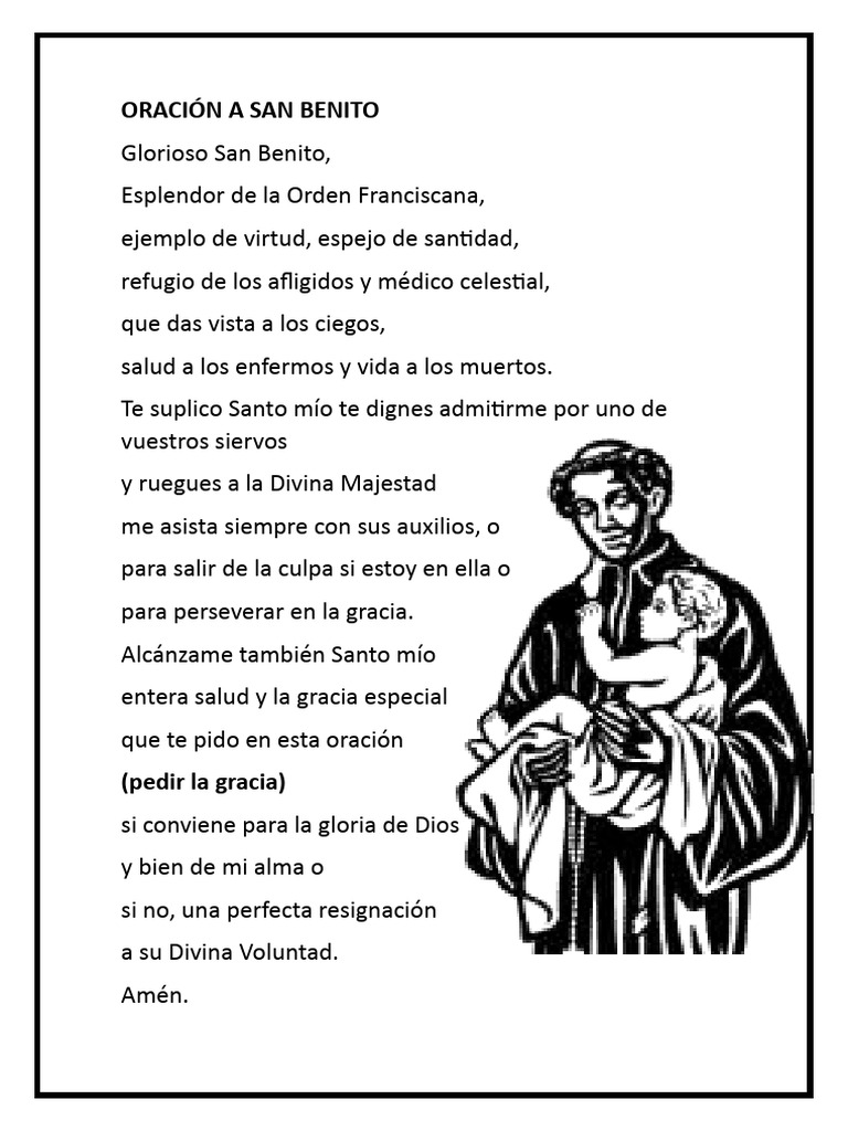 Oración A San Benito | PDF