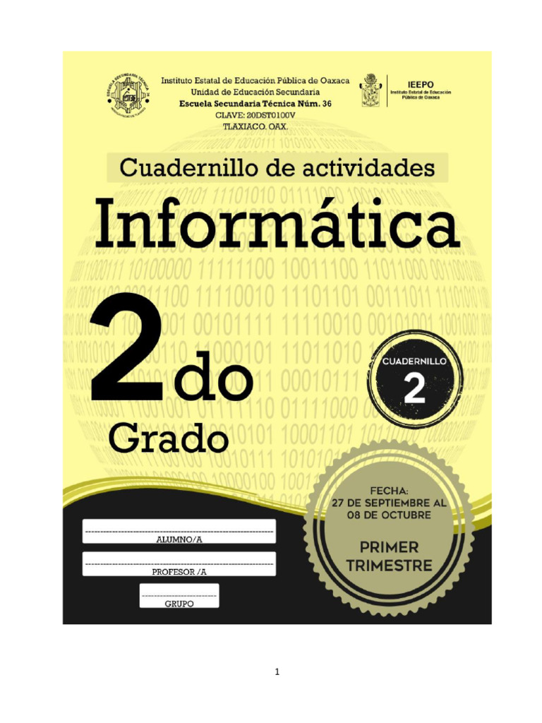 Cuadernillo de Informática II Secundaria | PDF | Conocimiento | Informática