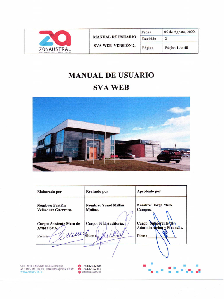 Manual de Usuario SVA WEB | PDF