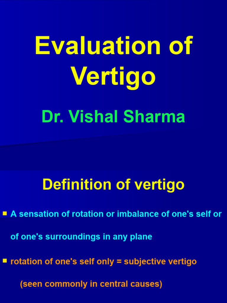 Understanding Vertigo: Definitions & Causes | PDF | Wellness | Science ...