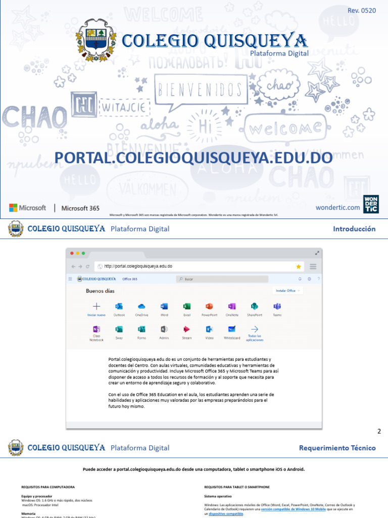 Guia de Inicio Portal Colegio Quisqueya | PDF | Microsoft Office | Windows 10