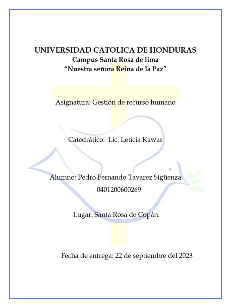 Tarea 2 de Gestion- Pédro Tavarez | PDF | Gestión de recursos humanos ...