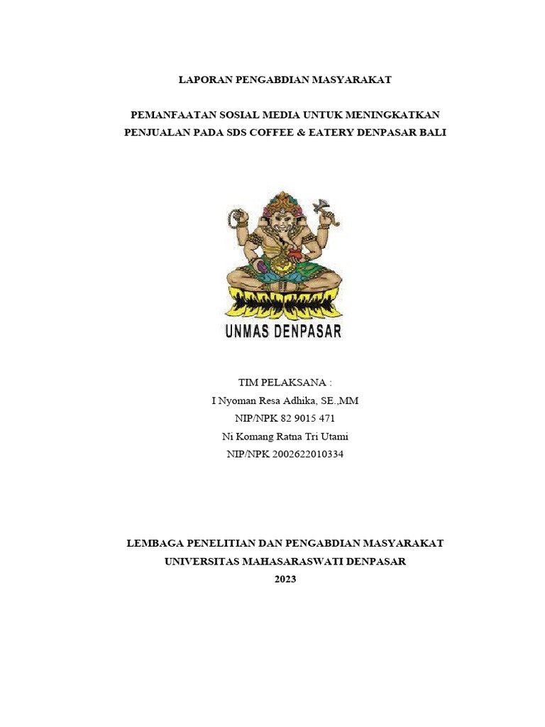 Laporan Akhir KKN Alternatif - Ni Komang Ratna Tri Utami | PDF