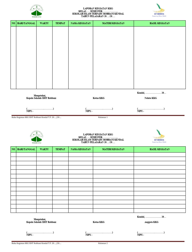 Form BUKU NOTULA KKG | PDF
